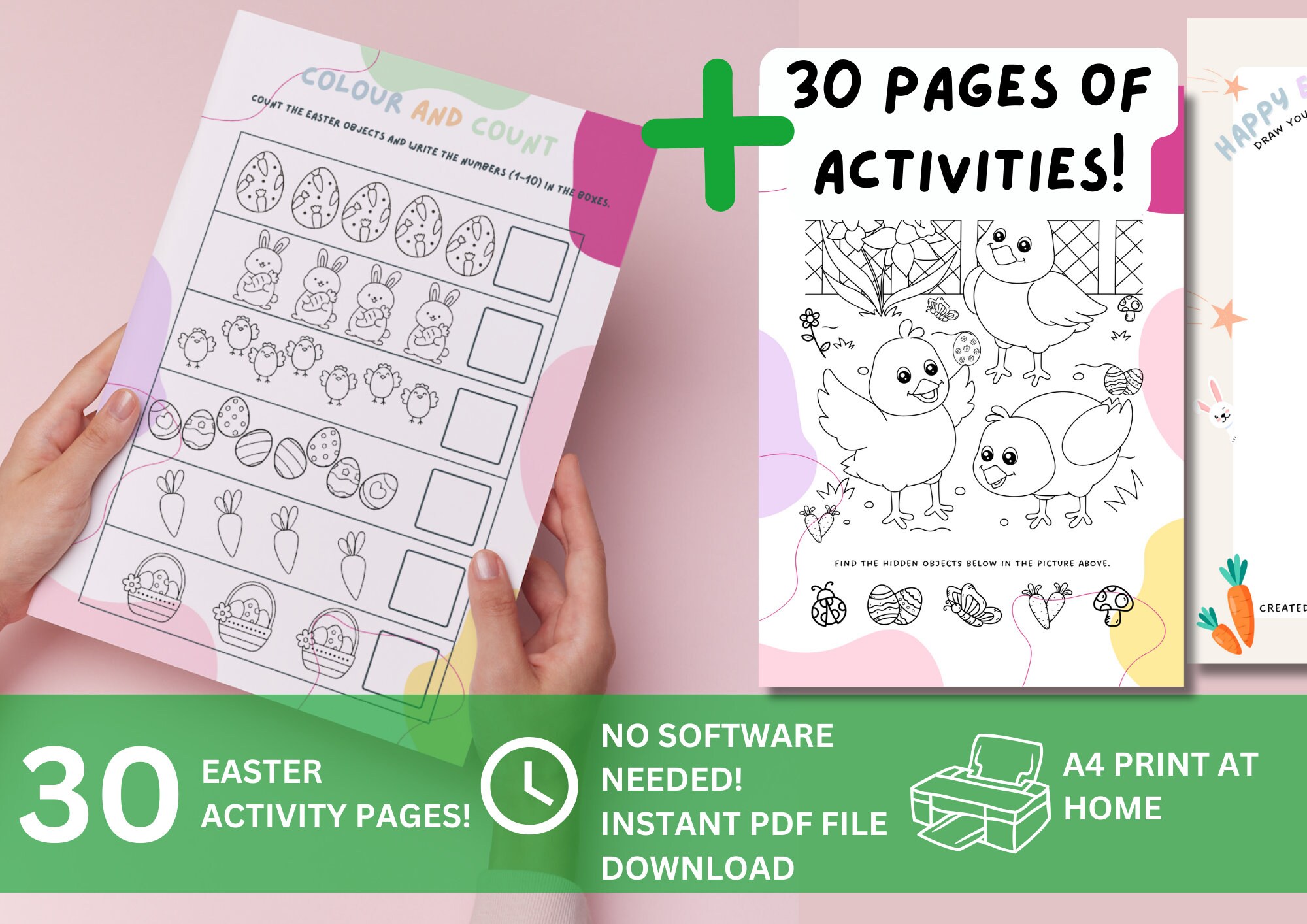 Easter Colouring Pages for Kids, Toddlers Activity Coloring in Book ...