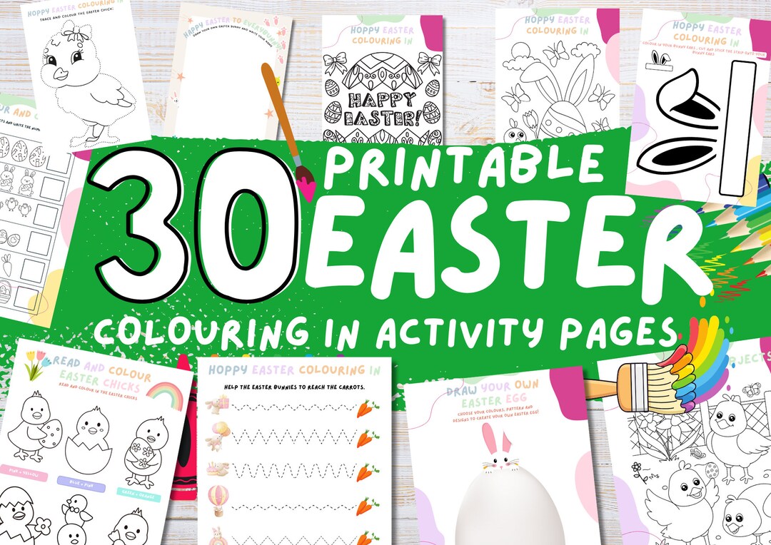 Easter Colouring Pages for Kids, Toddlers Activity Coloring in Book ...