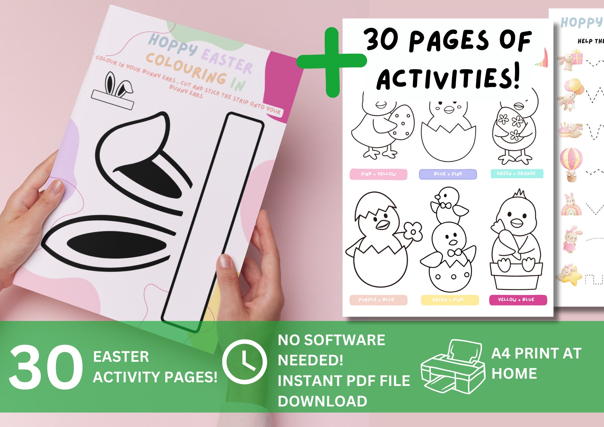 Easter Colouring Pages for Kids, Toddlers Activity Coloring in Book ...