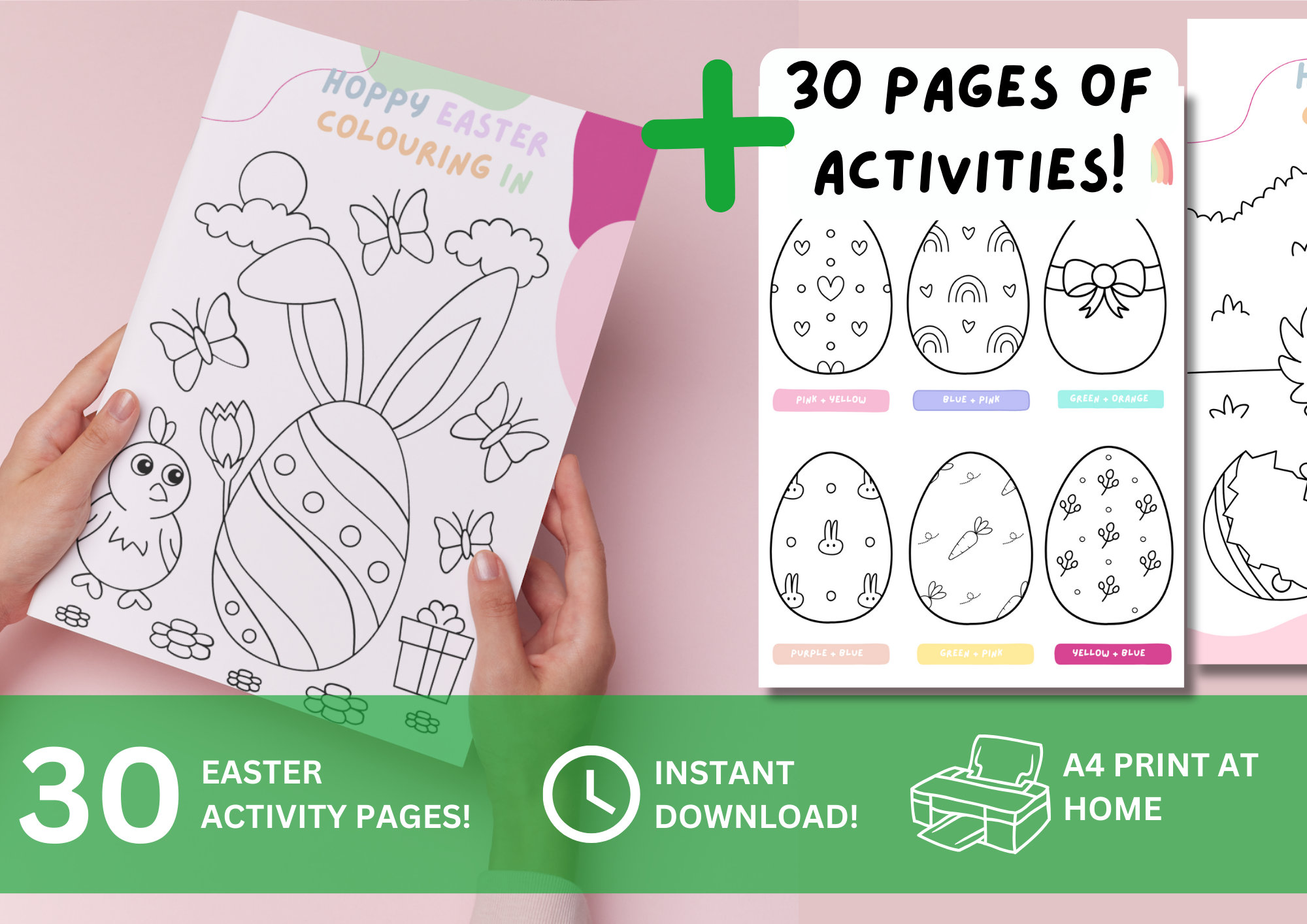 Easter Colouring Pages for Kids, Toddlers Activity Coloring in Book ...