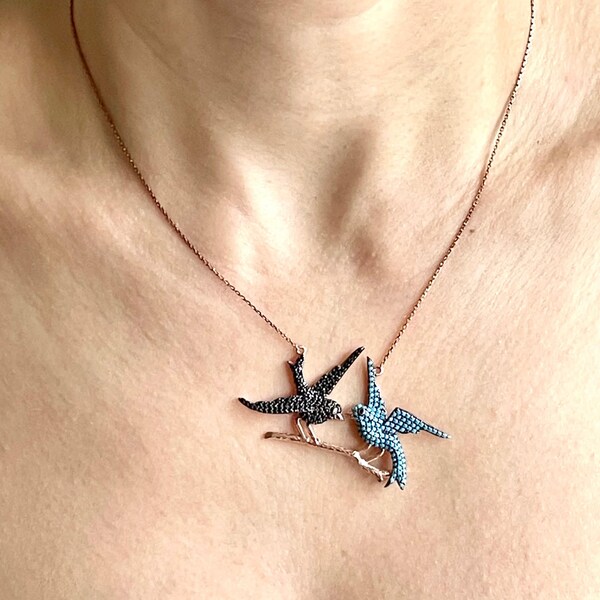 Bird Necklace - Etsy