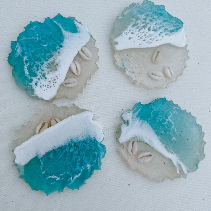 Seashell Coasters - Etsy