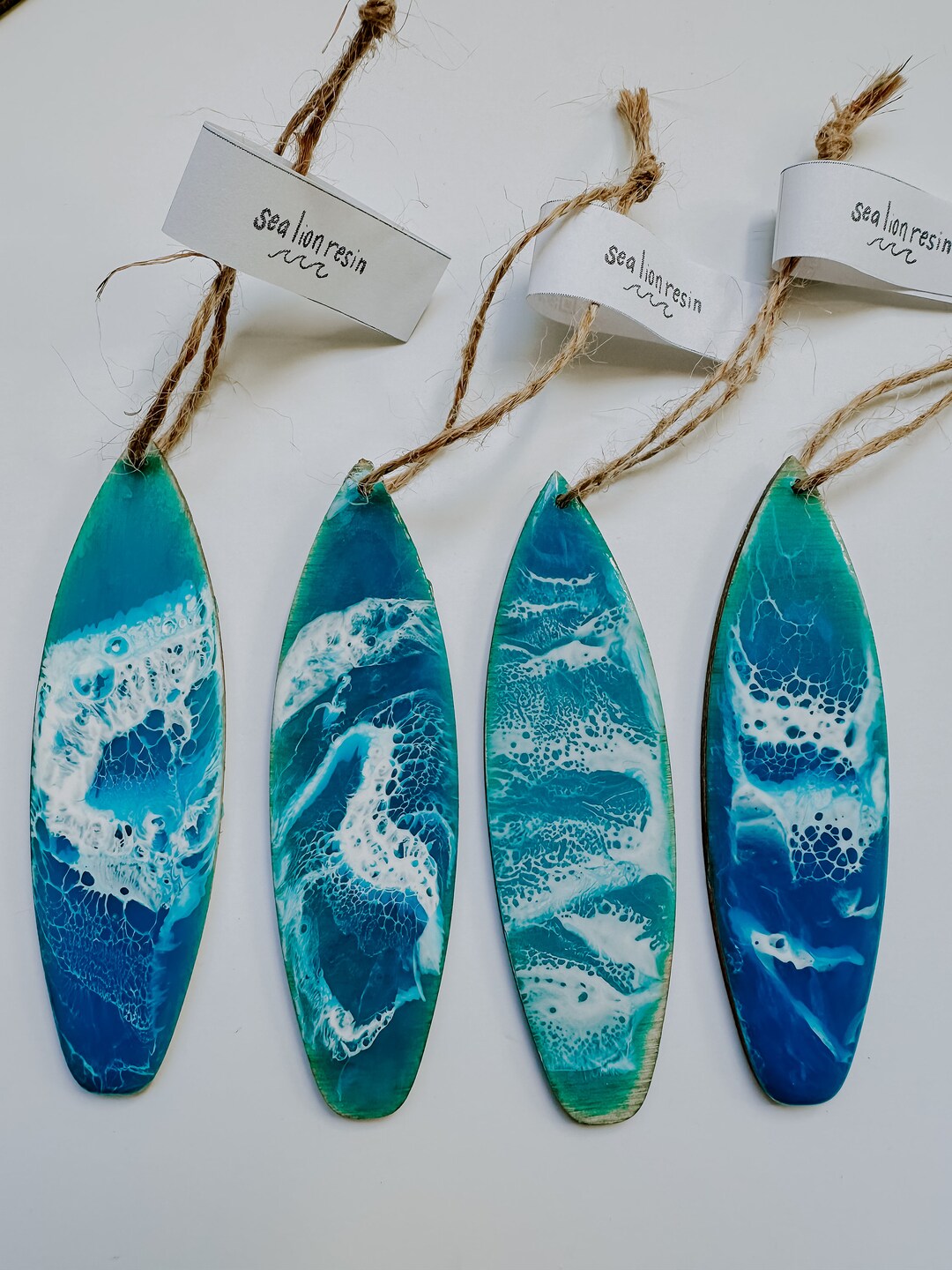 Surfboard Ornament Ocean Theme Christmas Surf Beach Tropical Style ...