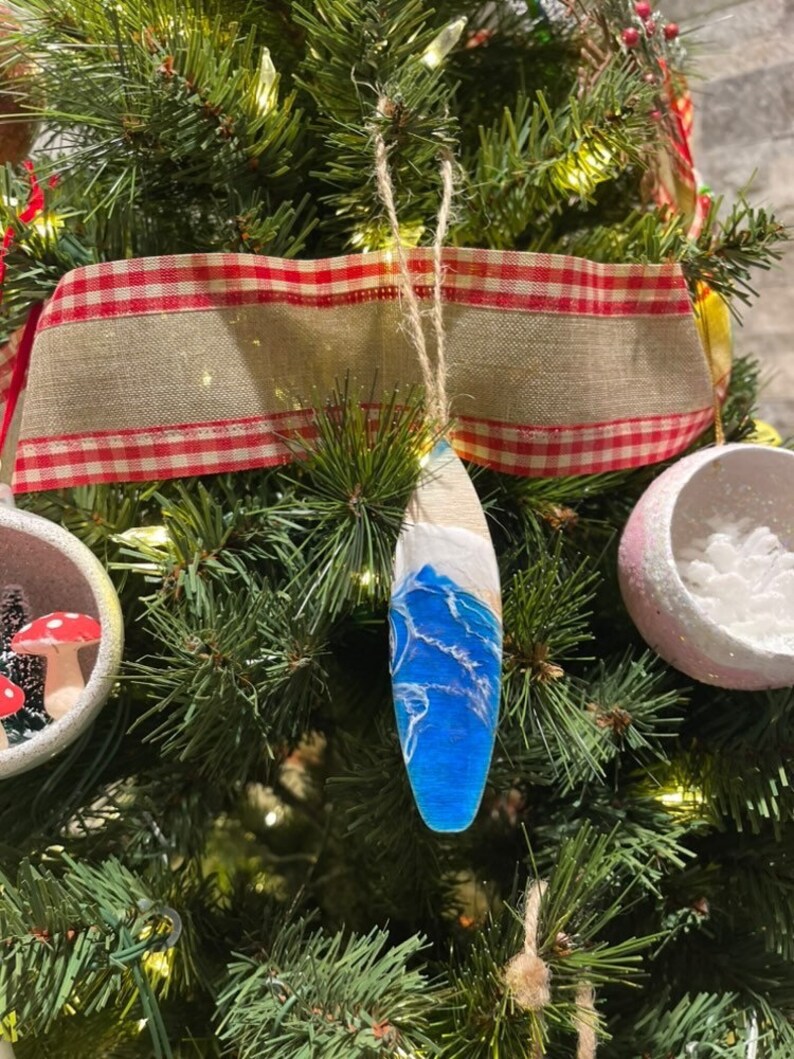 Surfboard Ornament Ocean Theme Christmas Surf Beach - Etsy