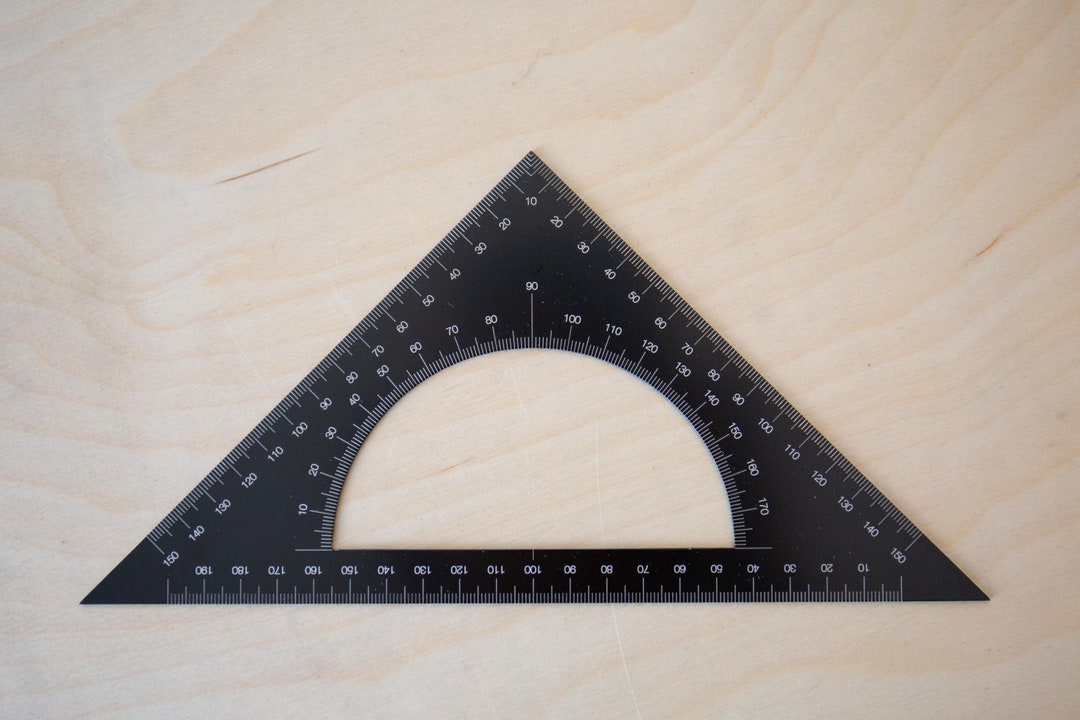 Black Stainless Steel Laser Cut Set Square 200mm Markings, Internal ...