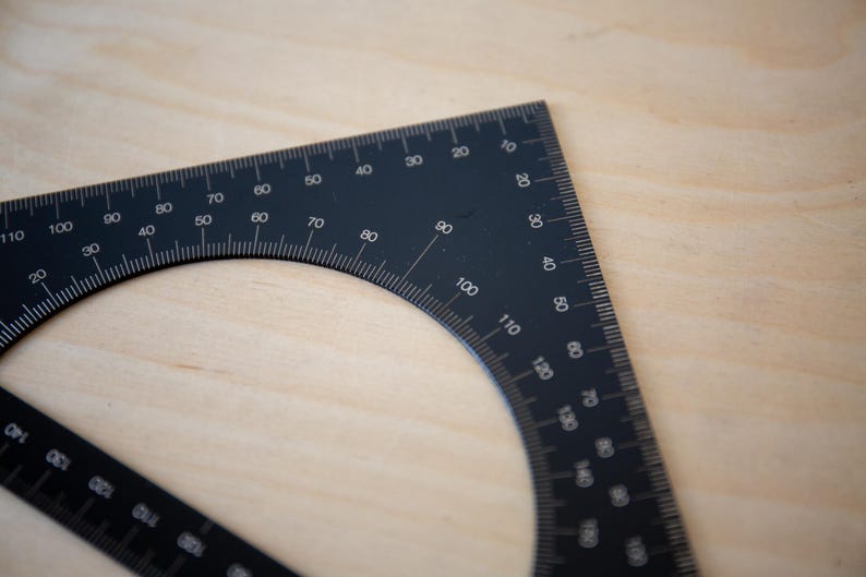 Black Stainless Steel Laser Cut Set Square 200mm Markings, Internal Protractor - Etsy