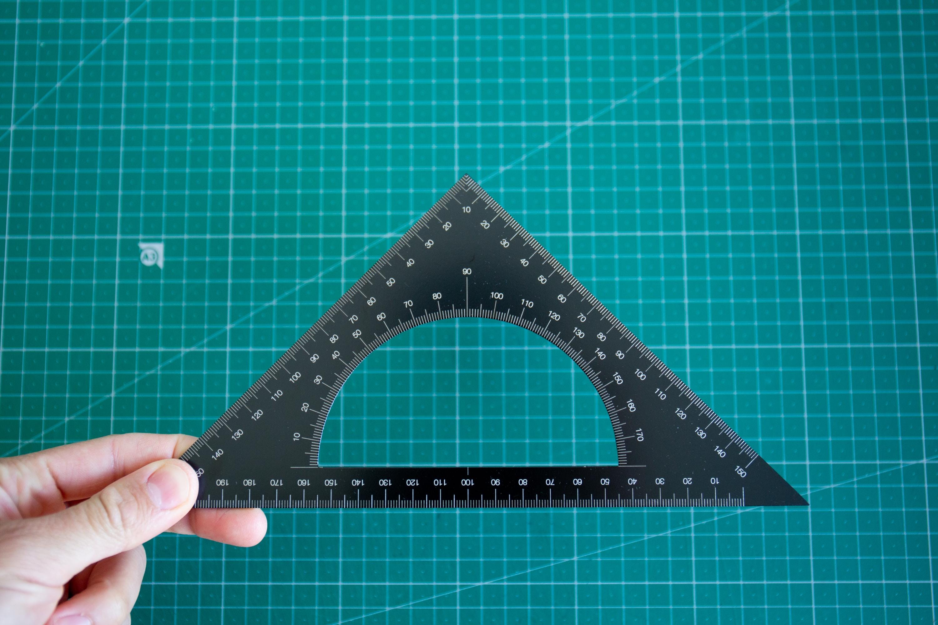 Black Stainless Steel Laser Cut Set Square 200mm Markings, Internal Protractor - Etsy