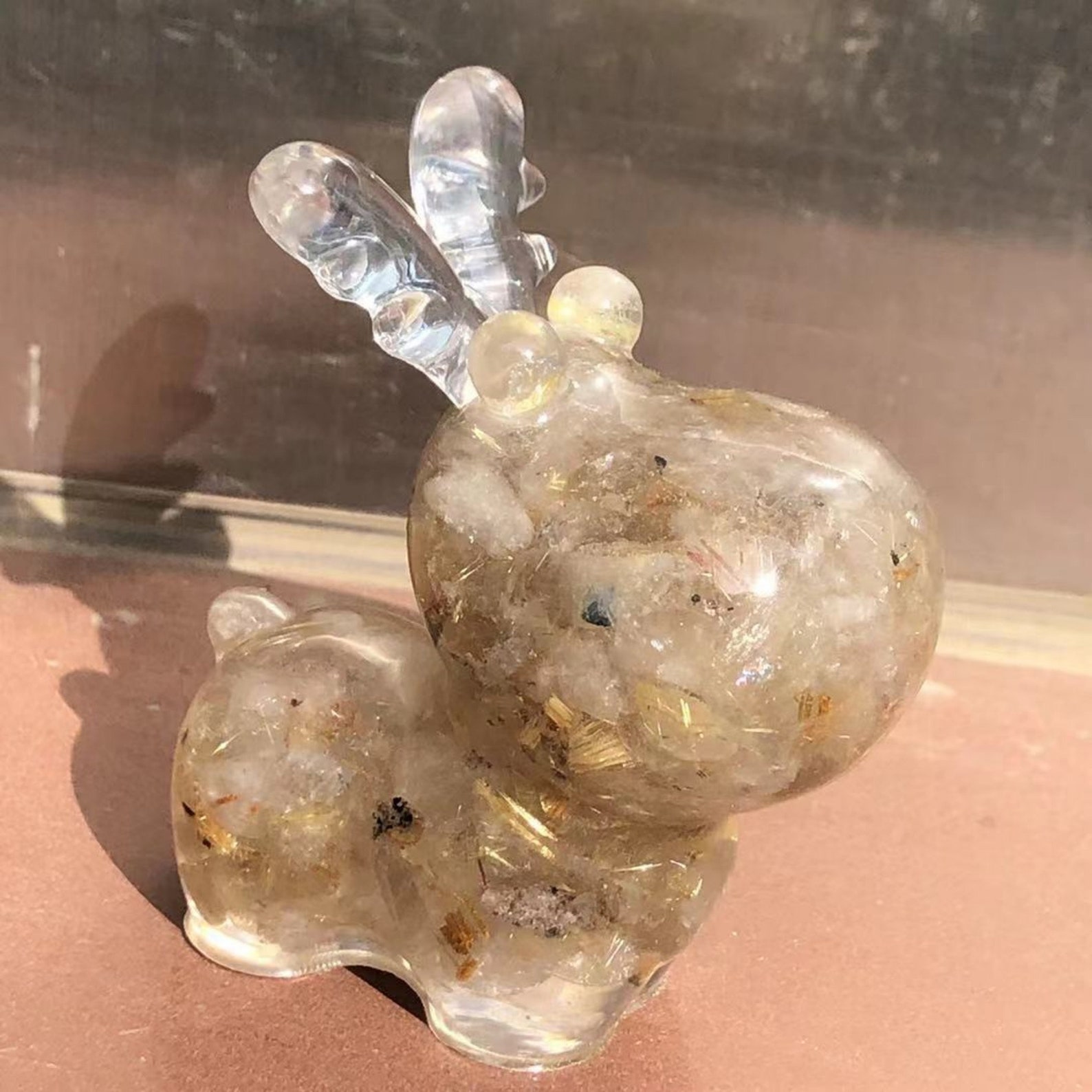 Crystal Rabbit crystal bunney figurine crystal animal | Etsy