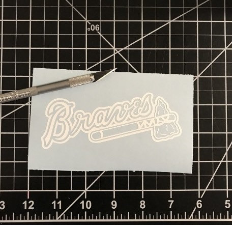 Atlanta Braves Logo Vinyl Sticker Decal Car Sticker | Etsy