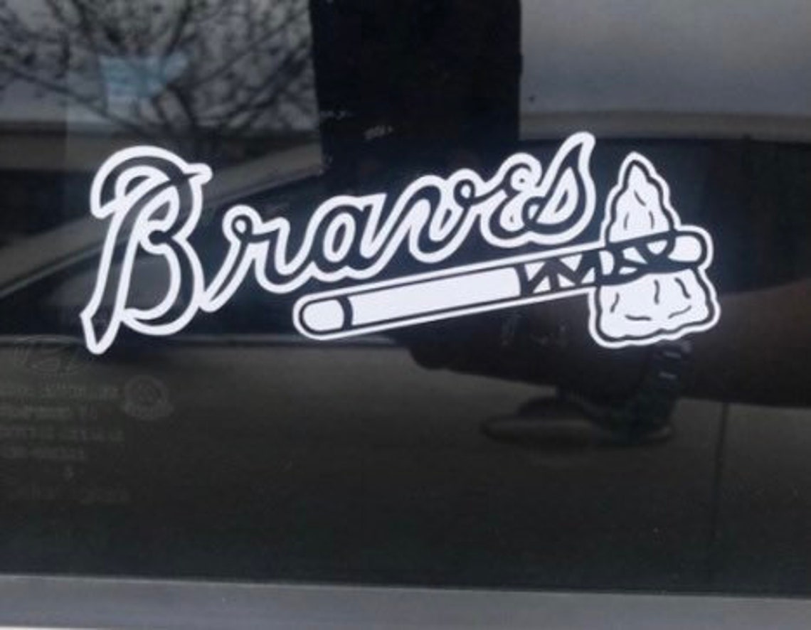 Atlanta Braves Logo Vinyl Sticker Decal Car Sticker | Etsy