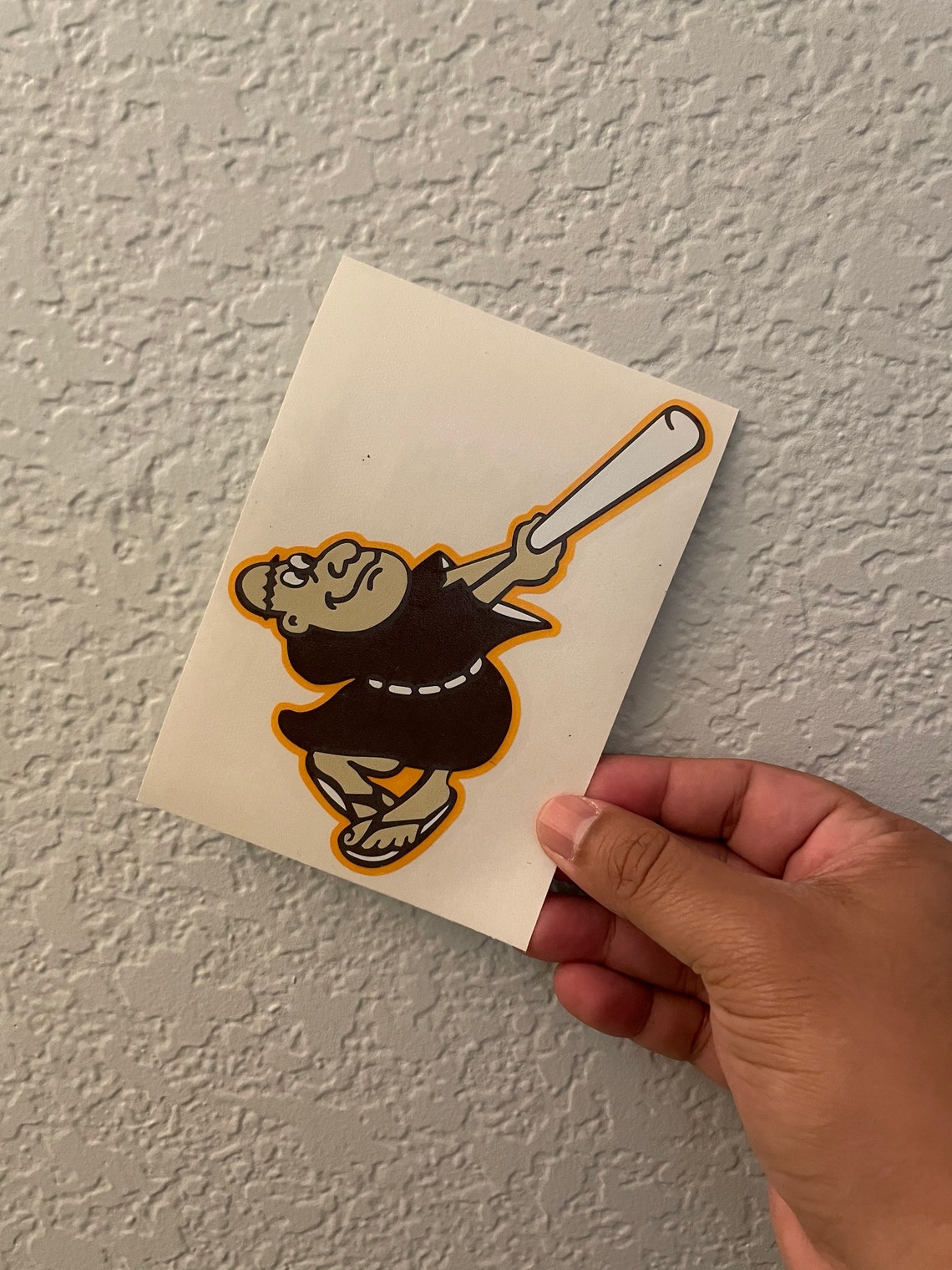 San Diego Padres Swinging Friar 4 Color Vinyl Sticker Decal Etsy