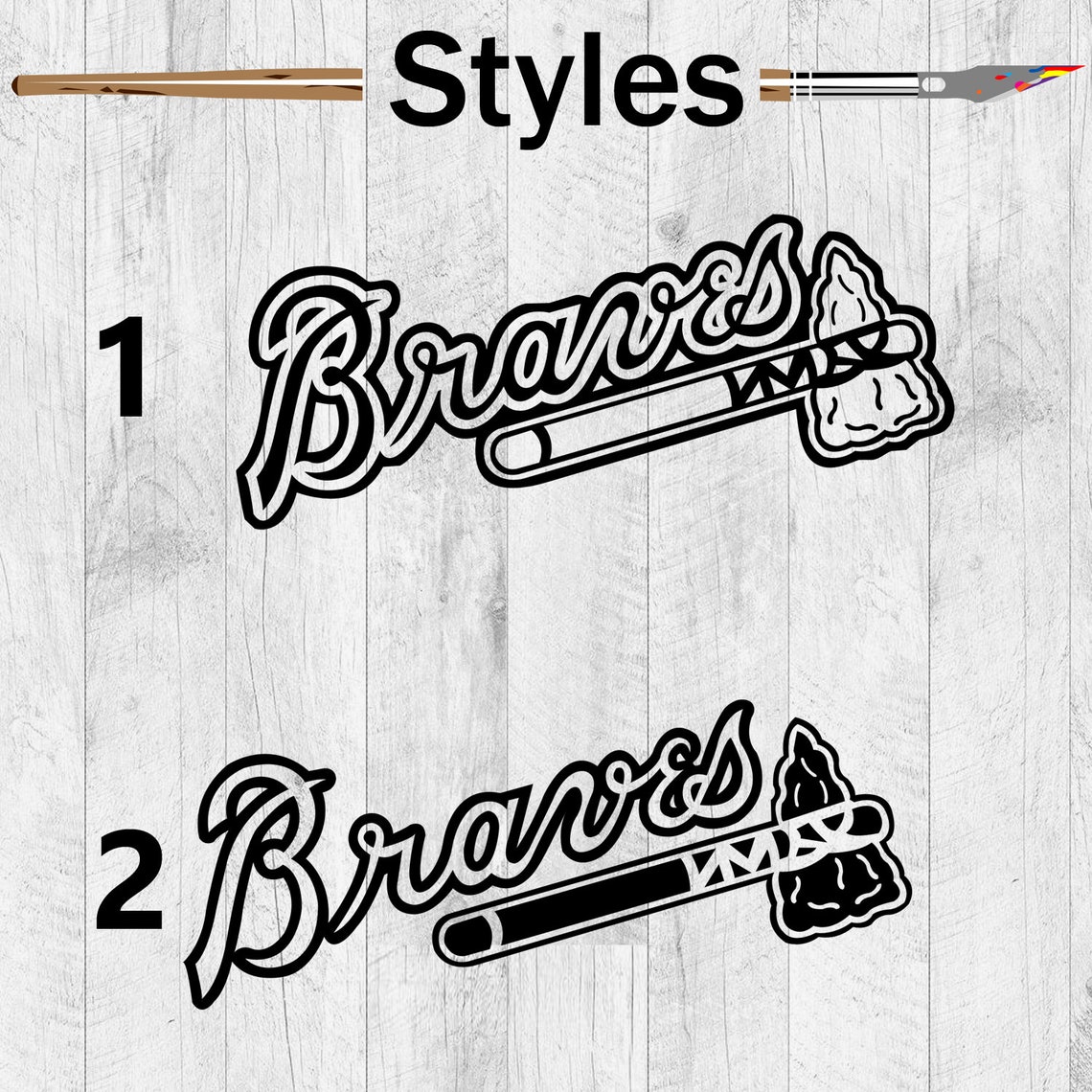 Atlanta Braves Logo Vinyl Sticker Decal Car Sticker | Etsy