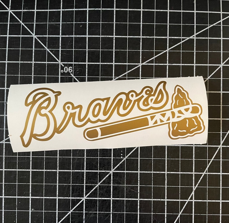 Atlanta Braves Logo Vinyl Sticker Decal Car Sticker | Etsy