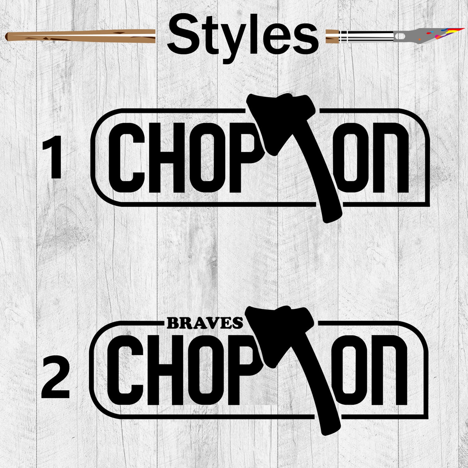 New Chop on Atlanta Braves vinyl sticker decal | Etsy