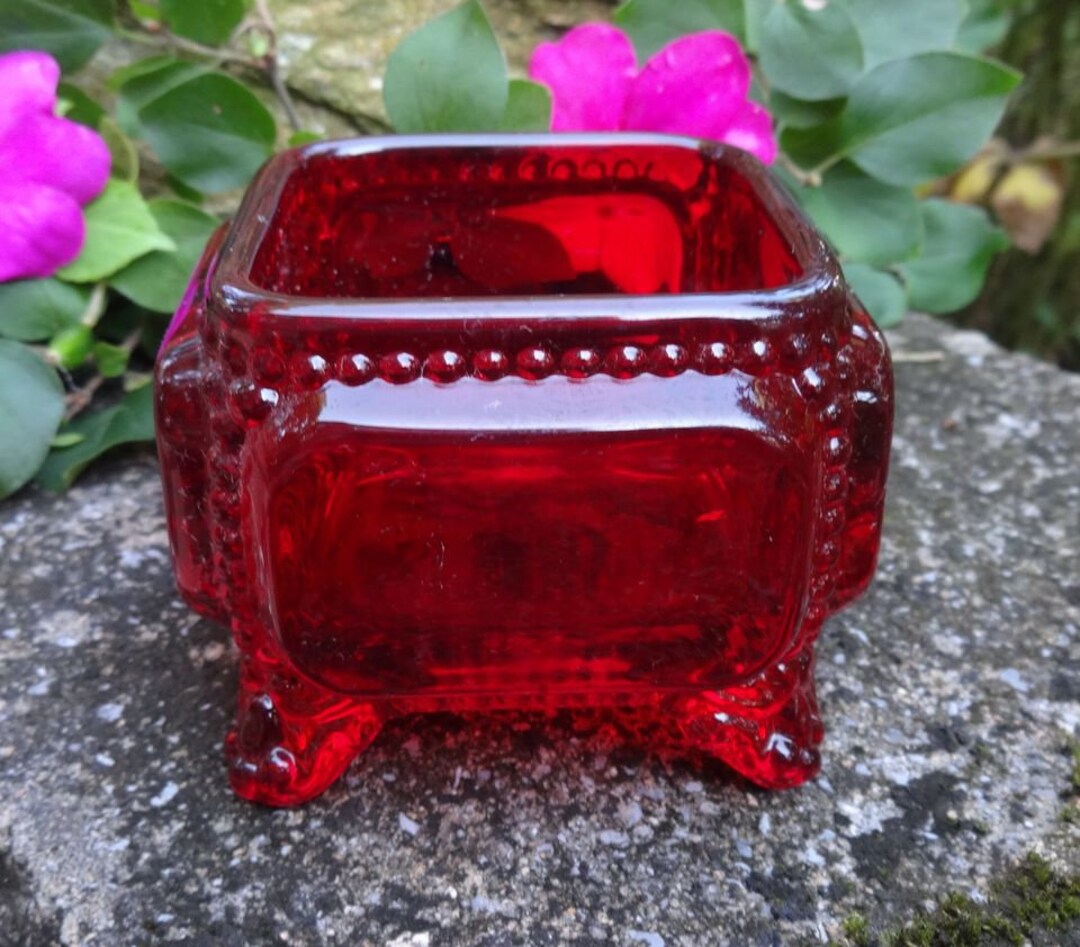 Westmoreland Ruby Red Glass Open Salt Dip, Cellar, Dish! - Etsy