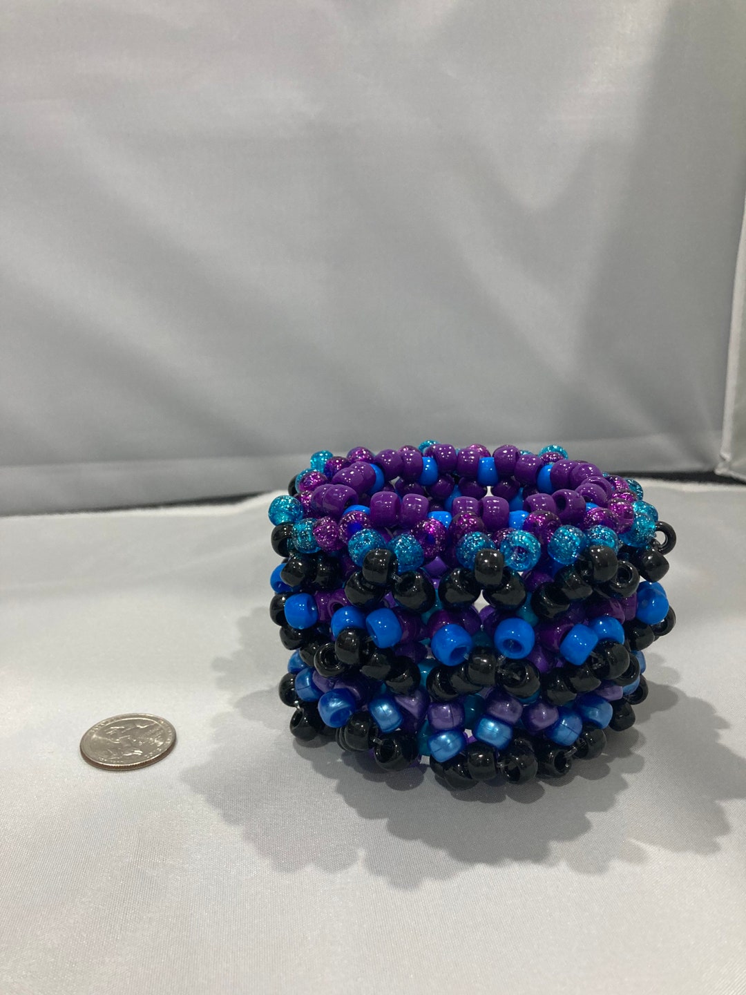 Black,blue, and Purple Double X-base Kandi Cuff - Etsy