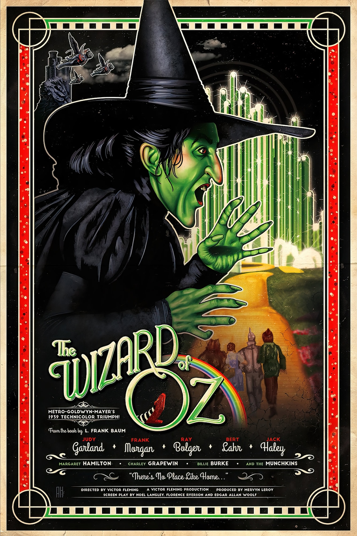 New 24" X 36" Large Vintage Retro Movie Poster - the Wizard of Oz, 1939 ...