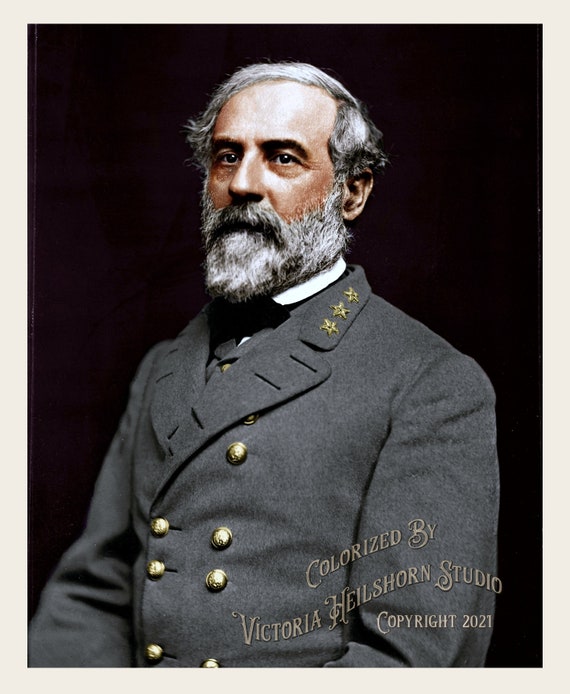 Colorized American Civil War Photo: Confederate Commanding - Etsy Australia