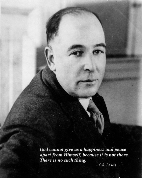 British Writer Clive Staples C.S. Lewis with Inspirational | Etsy