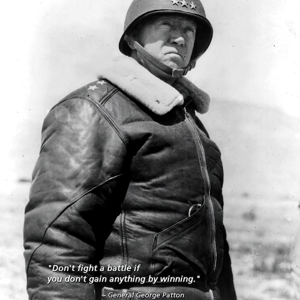General Patton Quote Poster - Etsy