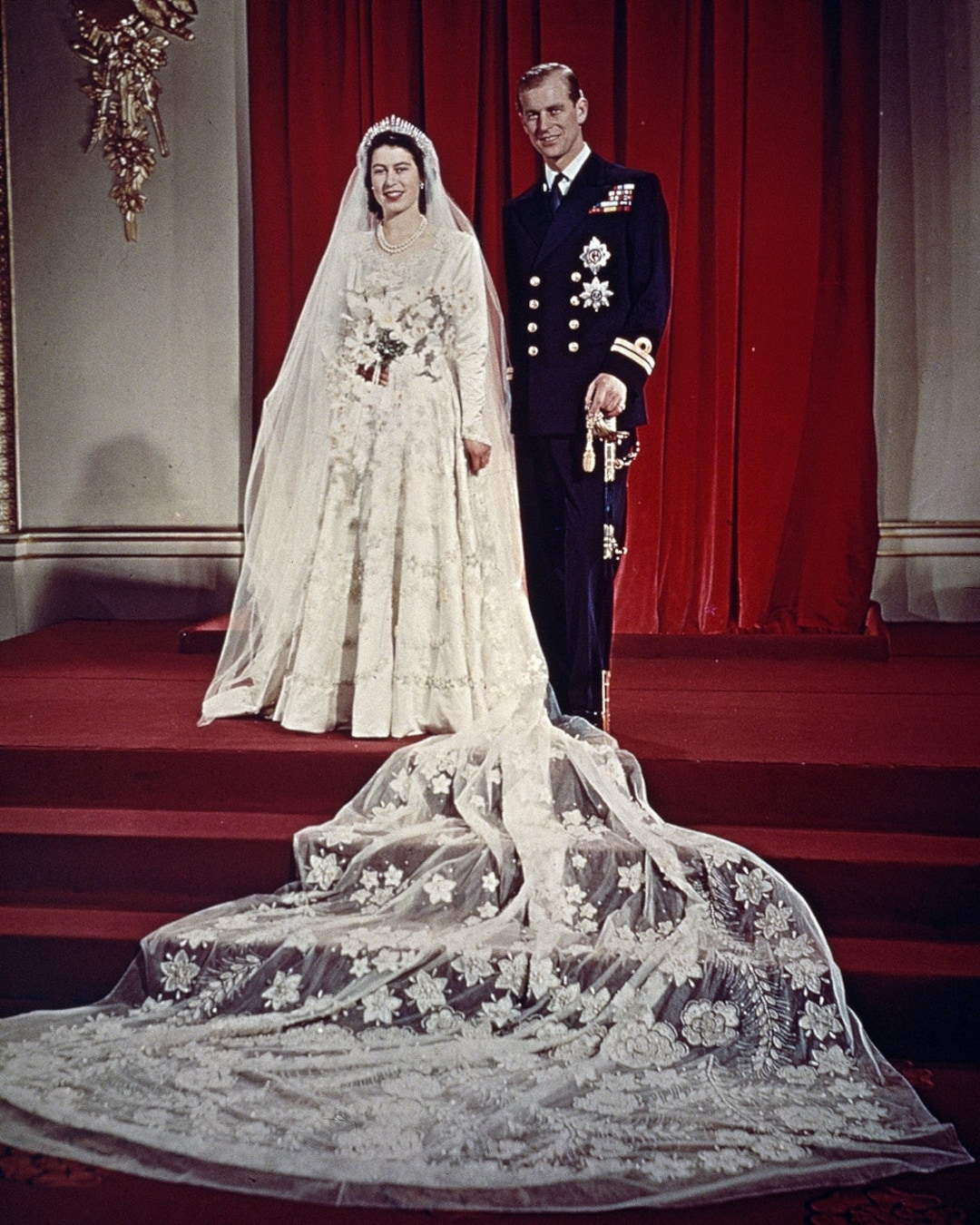 Historical Poster Print: Wedding of Princess Elizabeth (future Queen ...