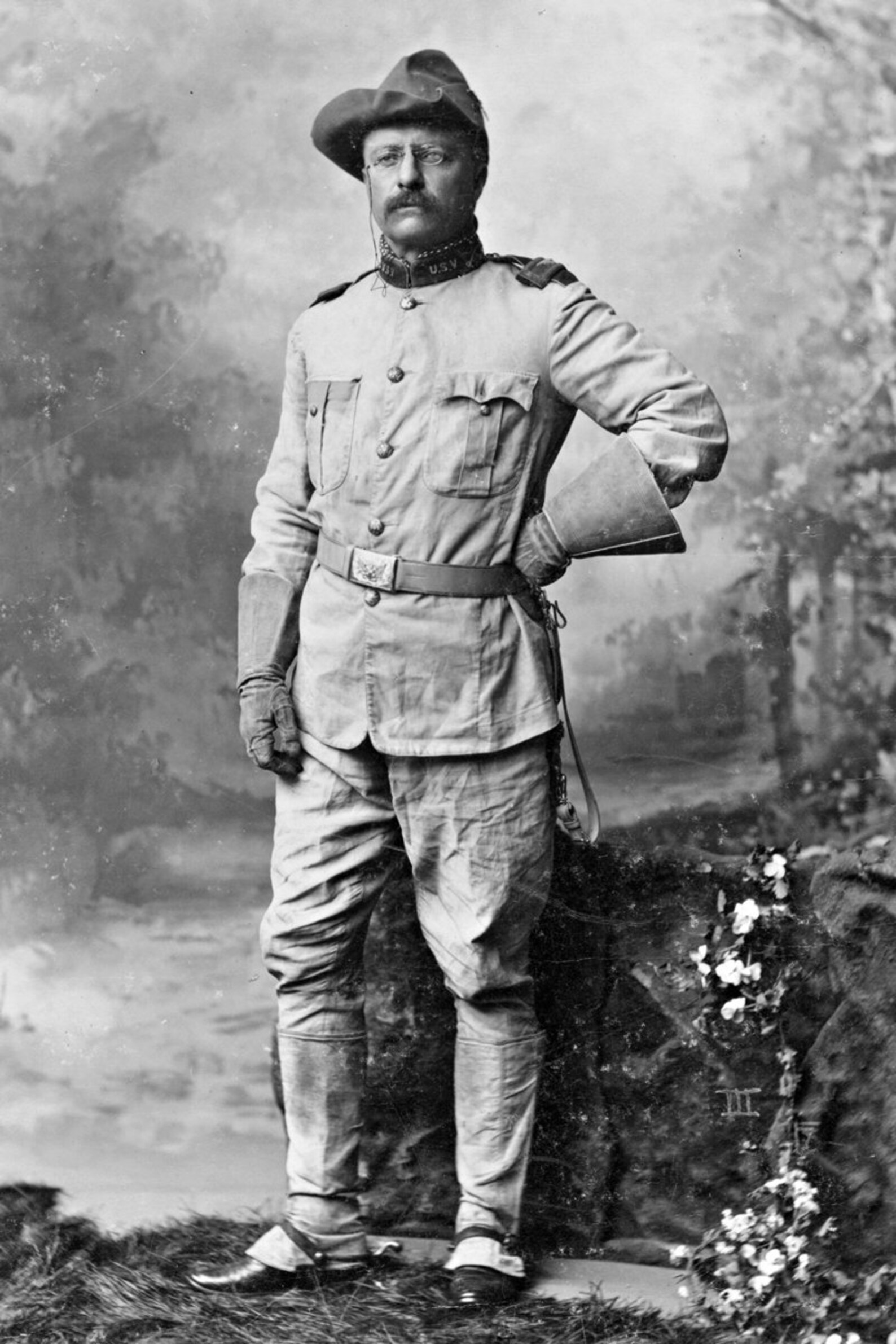 Historical Poster Print: Full Length Col. Theodore Roosevelt in Uniform ...