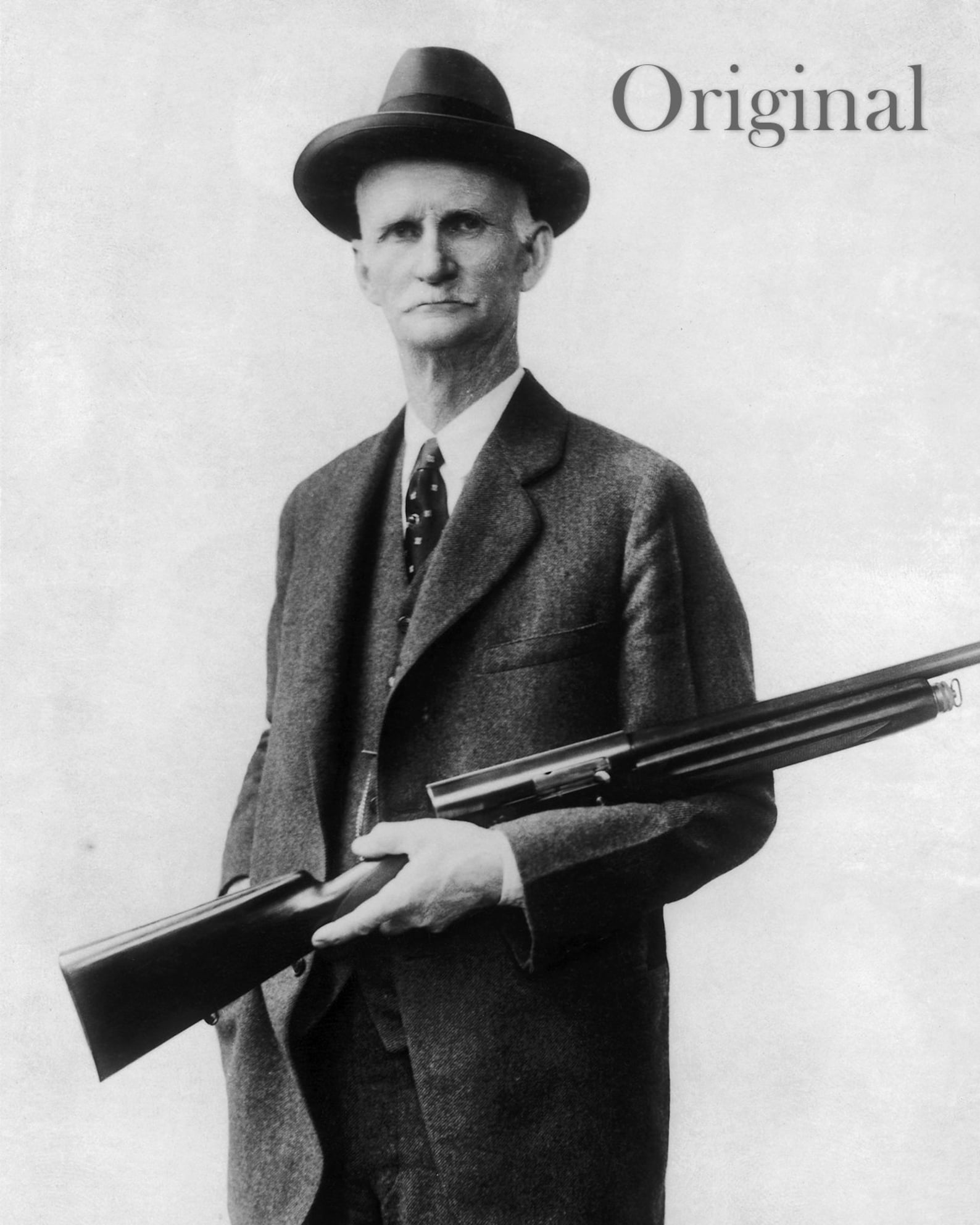 Colorized Photo: John Moses Browning Inventor and Gun / - Etsy
