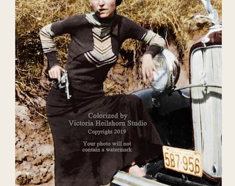 Historical Poster Print: Bonnie Parker and Clyde Barrow | Etsy