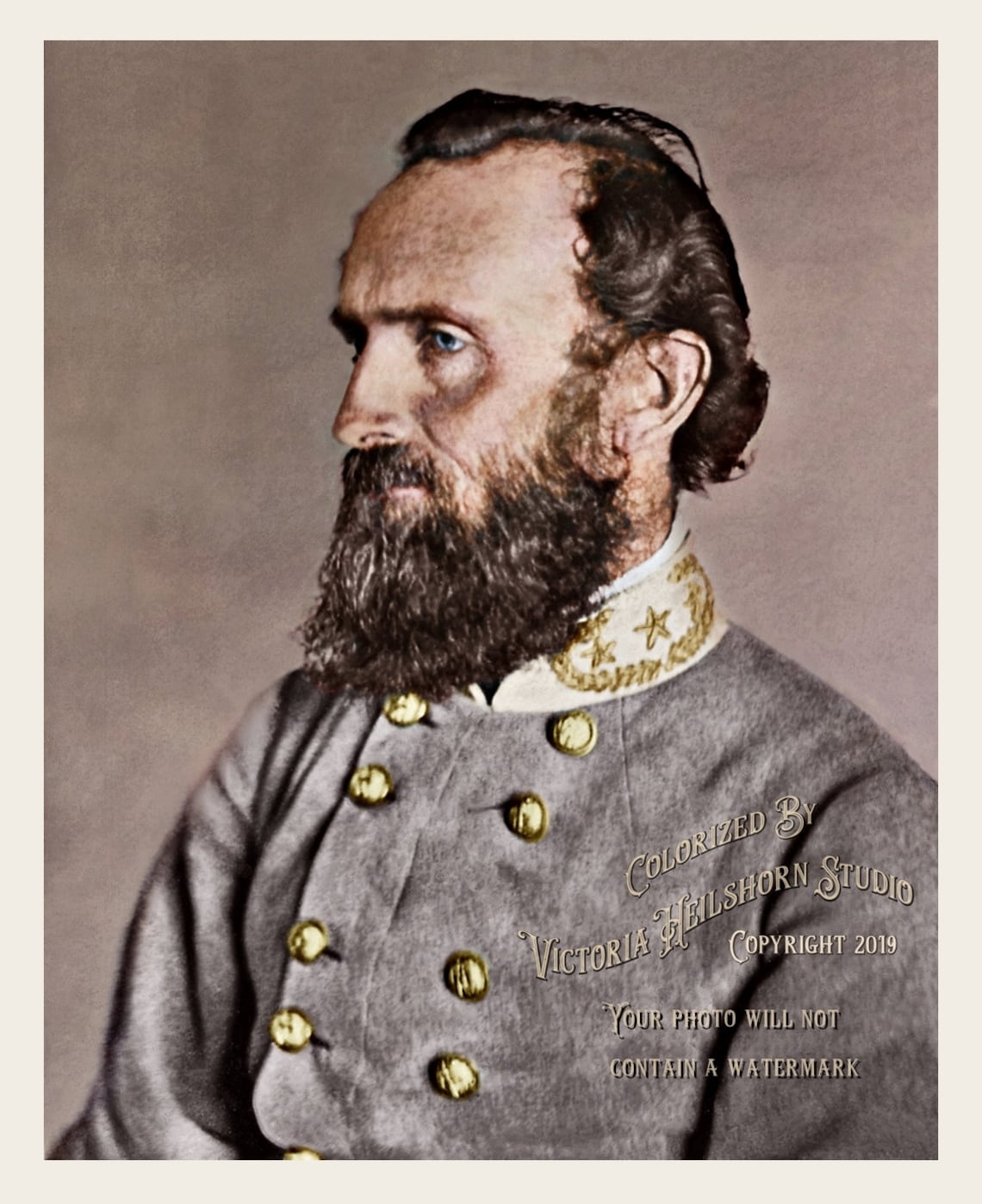 Colorized American Civil War Photo: Confederate General Thomas J ...