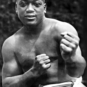Historical Poster Print: Jack Johnson, Heavyweight Champion Boxer ...