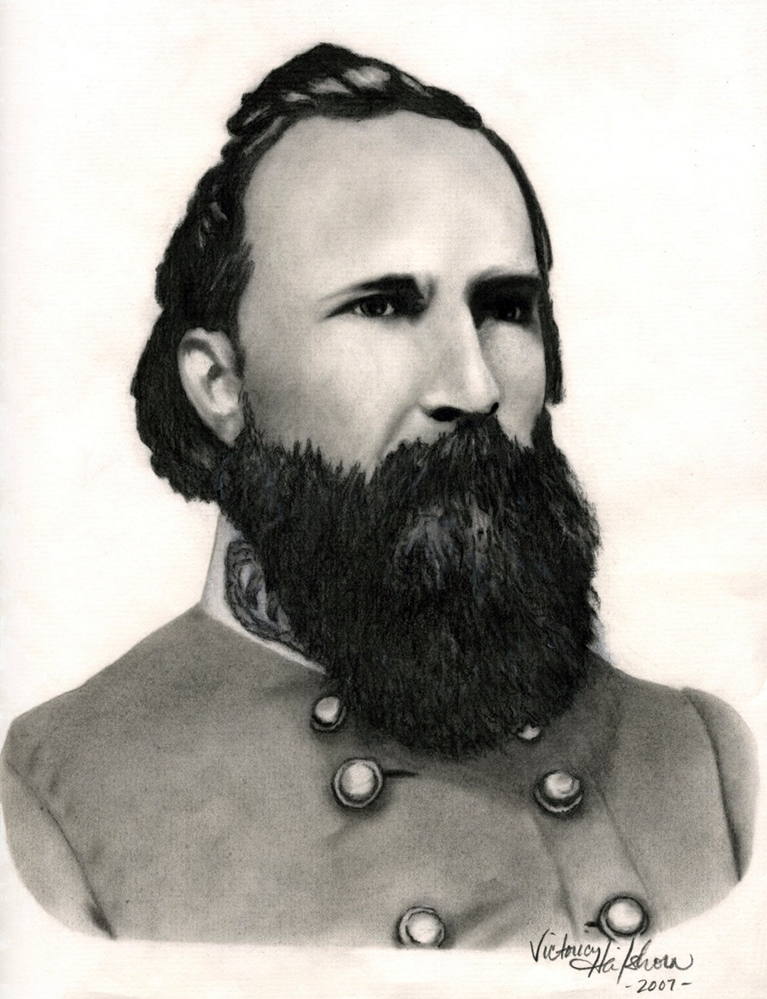 Confederate Civil War General James Longstreet - Fine Art Print by ...