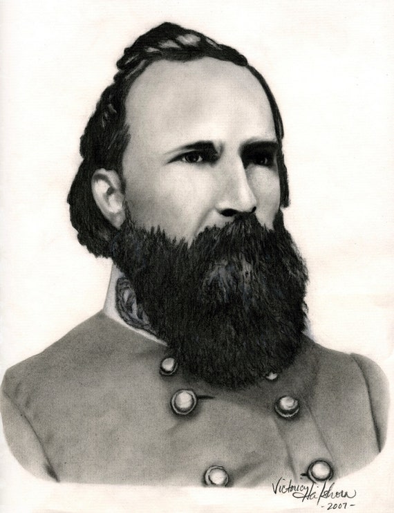 Confederate Civil War General James Longstreet Fine Art - Etsy