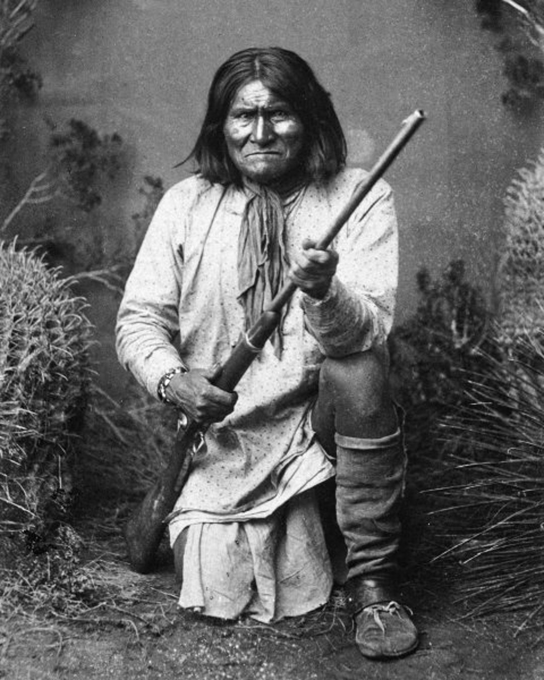 Historical Poster Print: Geronimo - Native American Indian Leader of ...