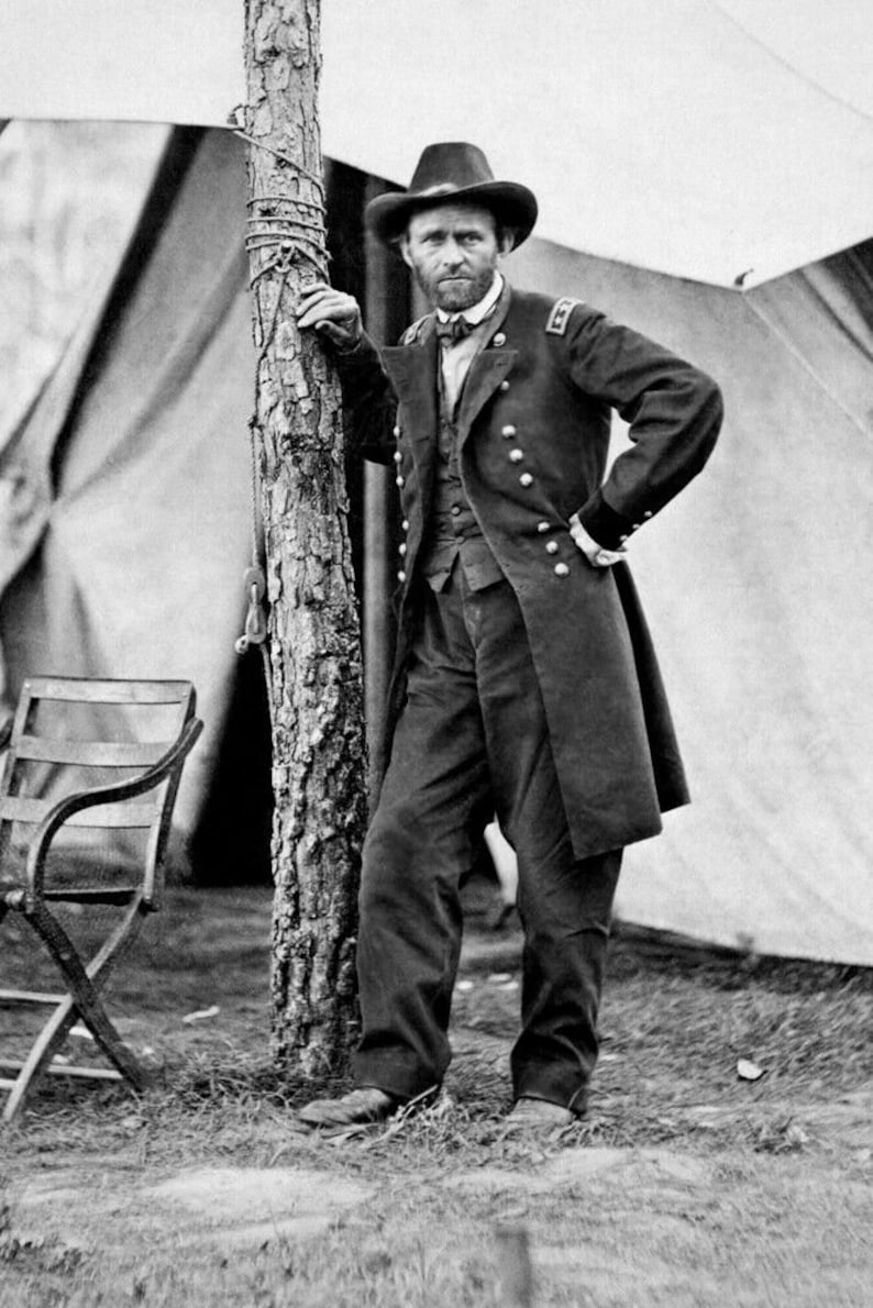 Historical Civil War Poster Print: Union General Ulysses S. Grant at ...