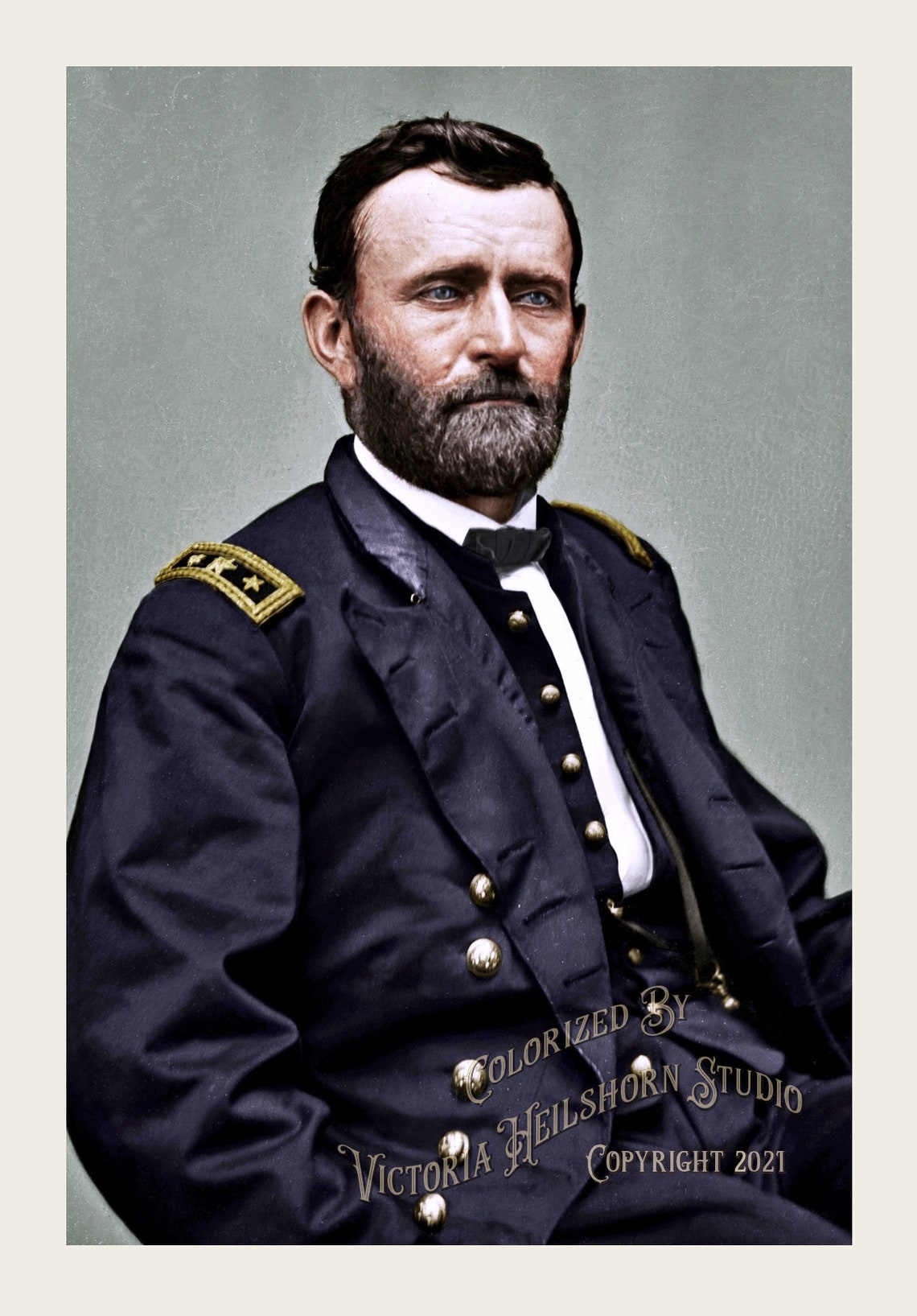 Colorized American Civil War Photo: Union Commanding General | Etsy