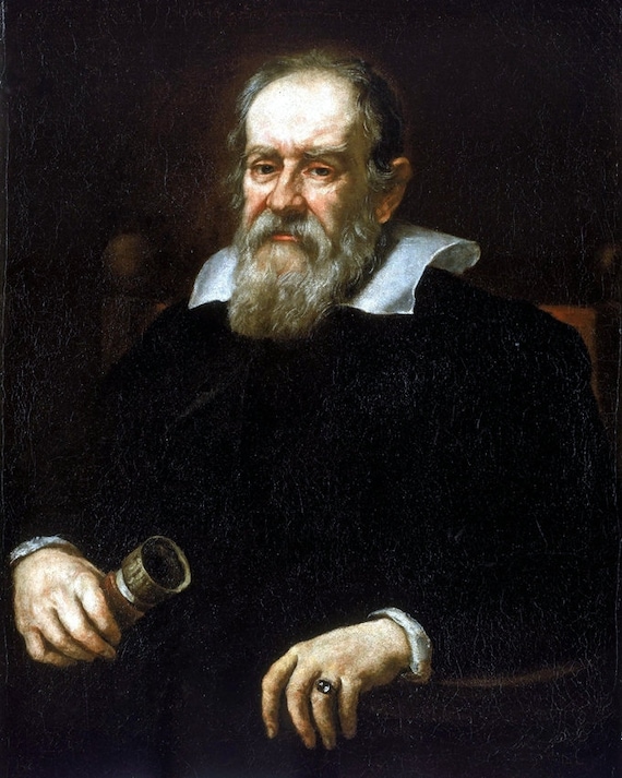 Historical Poster Print: Portrait of Famed Italian Astronomer - Etsy