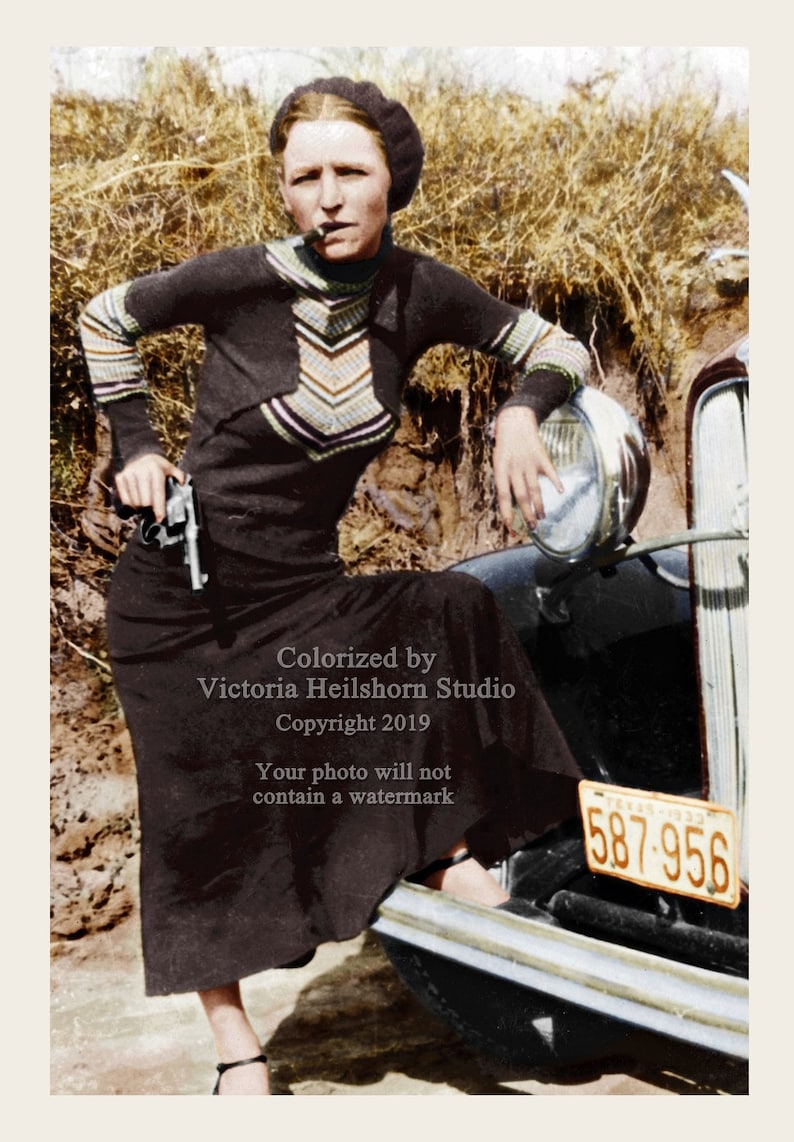 Colorized History Photo Poster Print: Depression-era Outlaw Gangsters ...