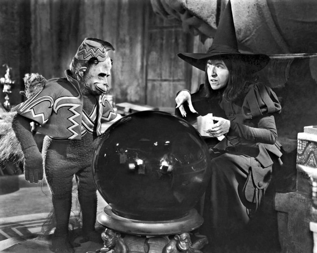 Historical Poster Print: Wicked Witch of the West With Flying Monkey in ...