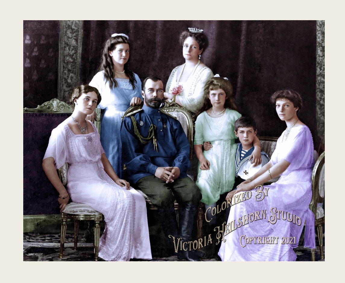 Colorized Photo: Last Tsar of Russia Nicholas II, Tsarina Alexandra and ...