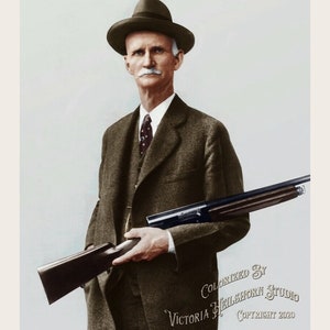 Colorized Photo: John Moses Browning, Inventor and Gun / Weapon ...