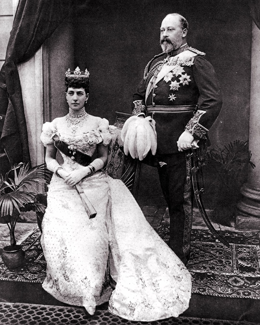 Historical Poster: British Monarchs King Edward VII & Queen - Etsy