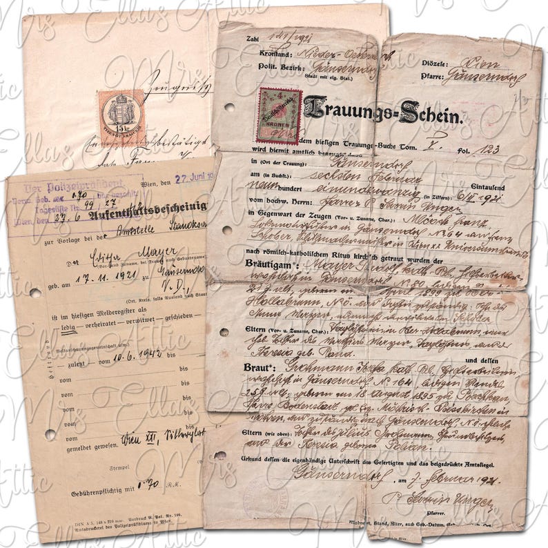 Vintage Documents and Certificates, Part 03 | 1880s - 1940s Ephemera ...