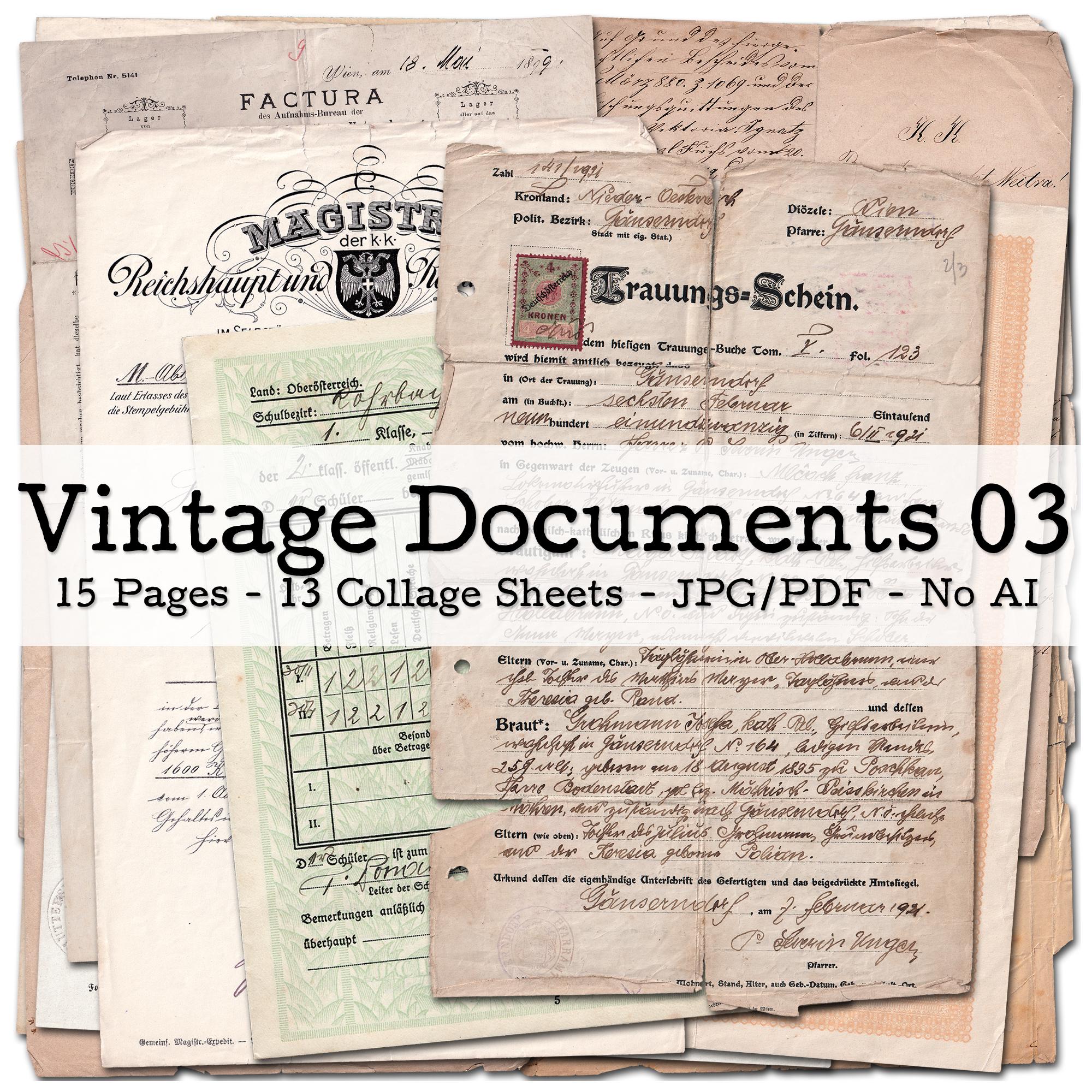 Vintage Documents and Certificates, Part 03 | 1880s - 1940s Ephemera ...