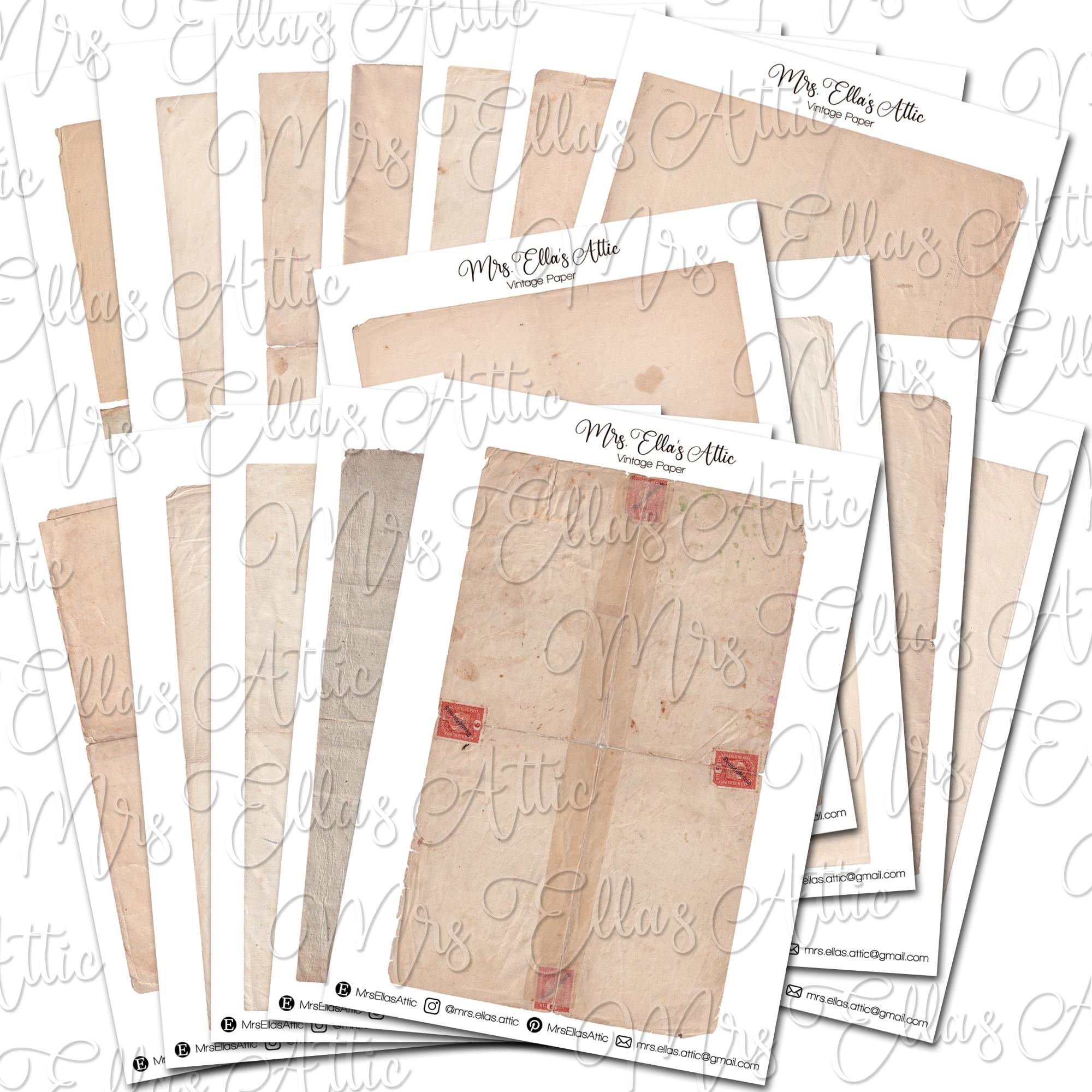 Blank Vintage Papers | 1880s - 1930s Ephemera | Naturally Aged | Junk ...