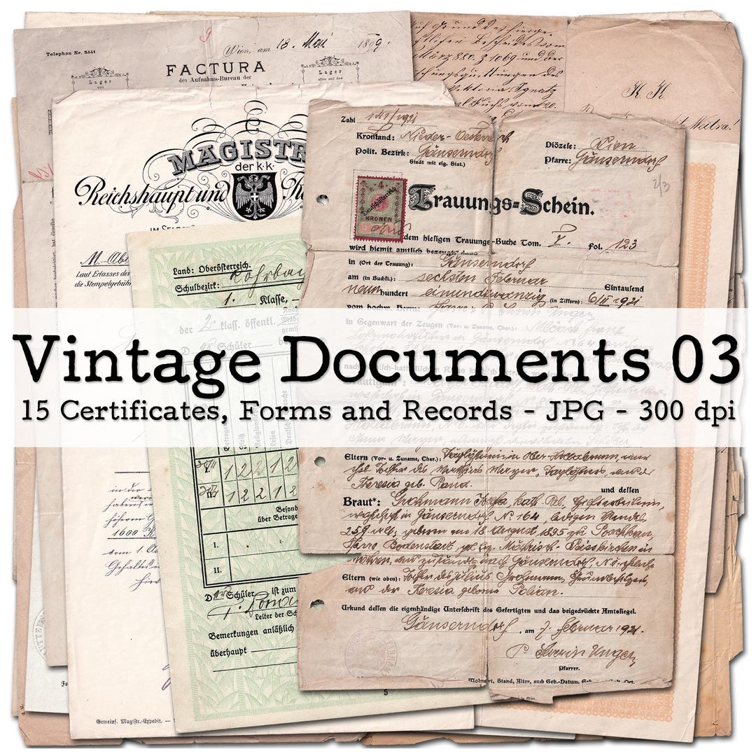 Vintage Documents and Certificates, Part 03 | 1880s - 1940s Ephemera ...