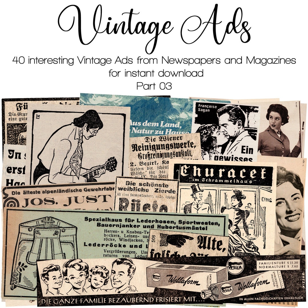 Vintage Ads From Austrian Newspapers and Magazines, Part 03 Junk ...