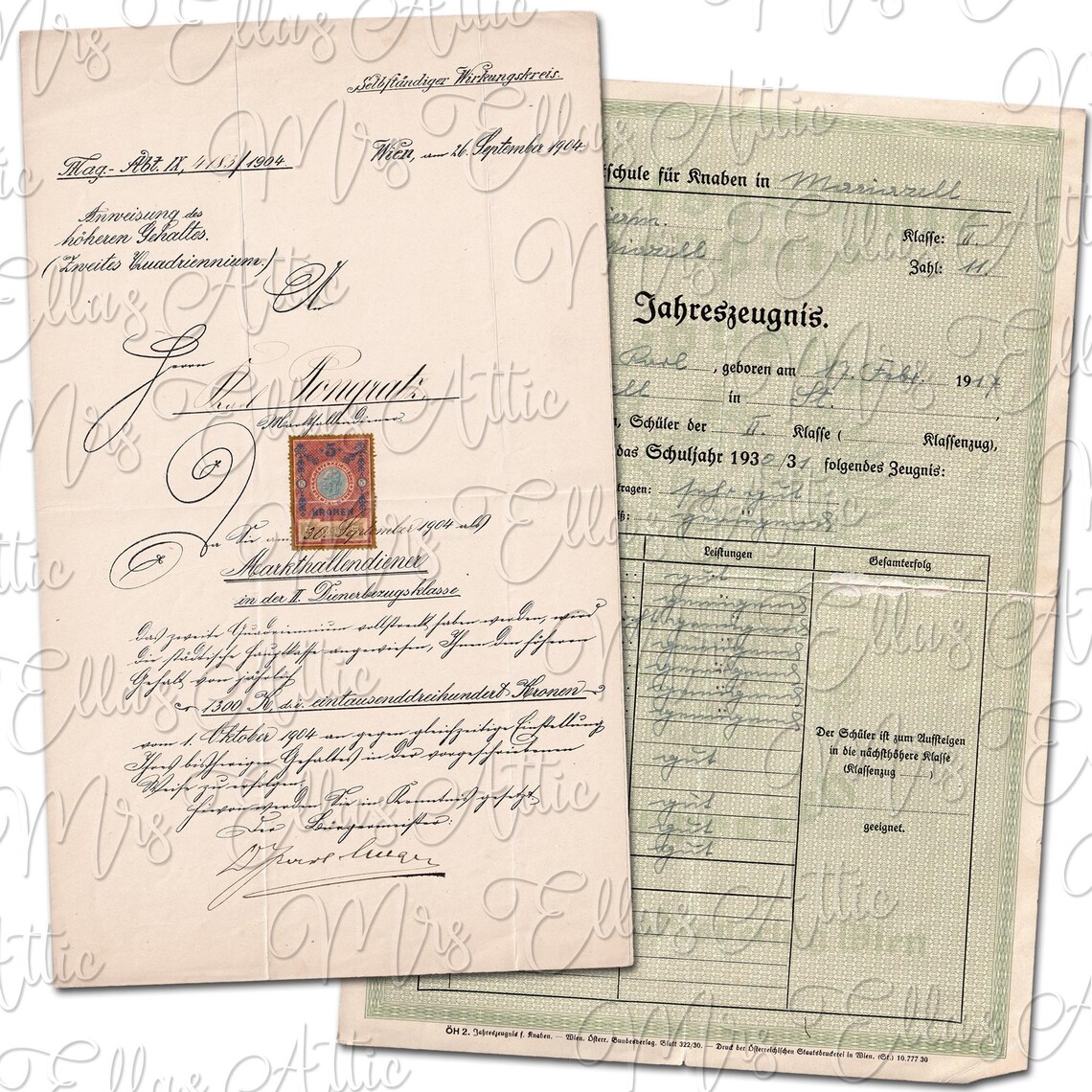 Vintage Documents and Certificates, Part 02 | 1860s - 1940s Ephemera ...