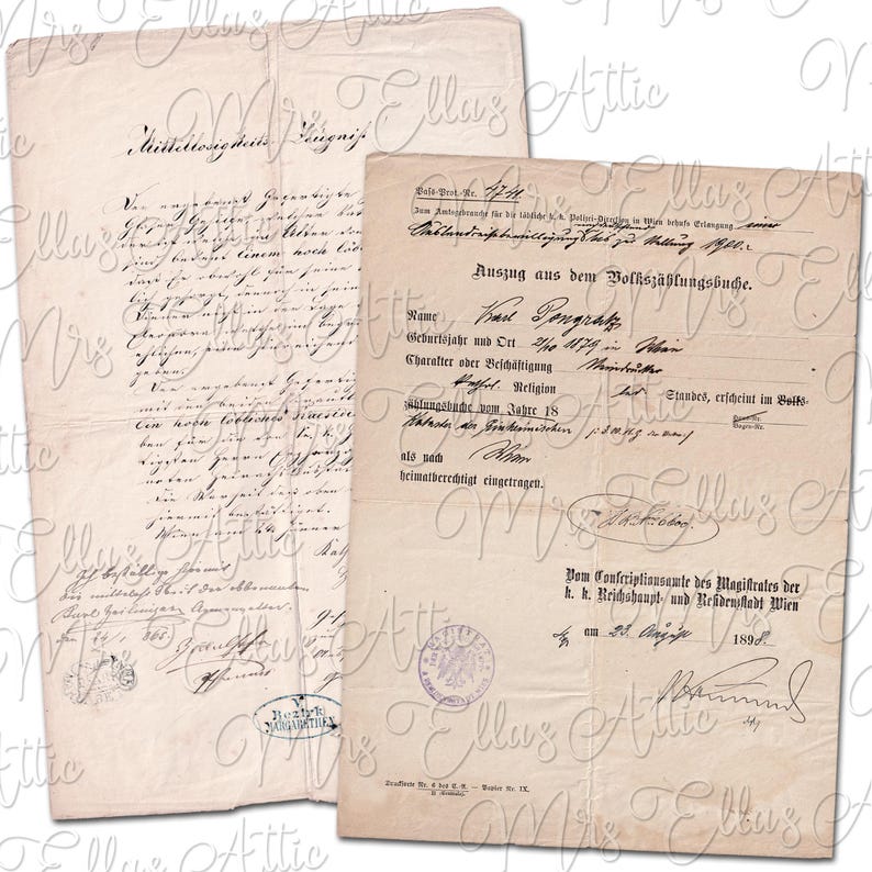 Vintage Documents and Certificates, Part 02 | 1860s - 1940s Ephemera ...