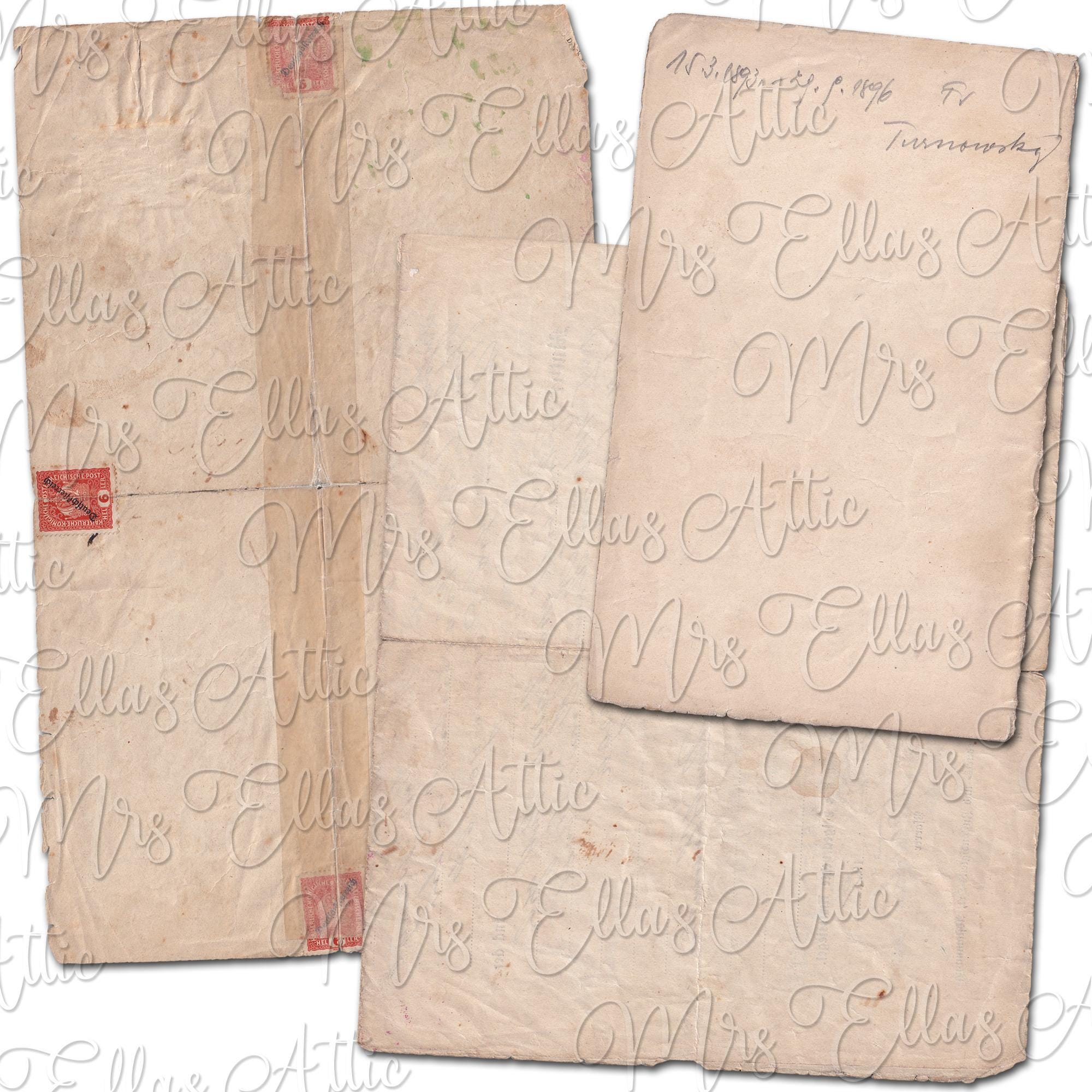 Blank Vintage Papers | 1880s - 1930s Ephemera | Naturally Aged | Junk ...