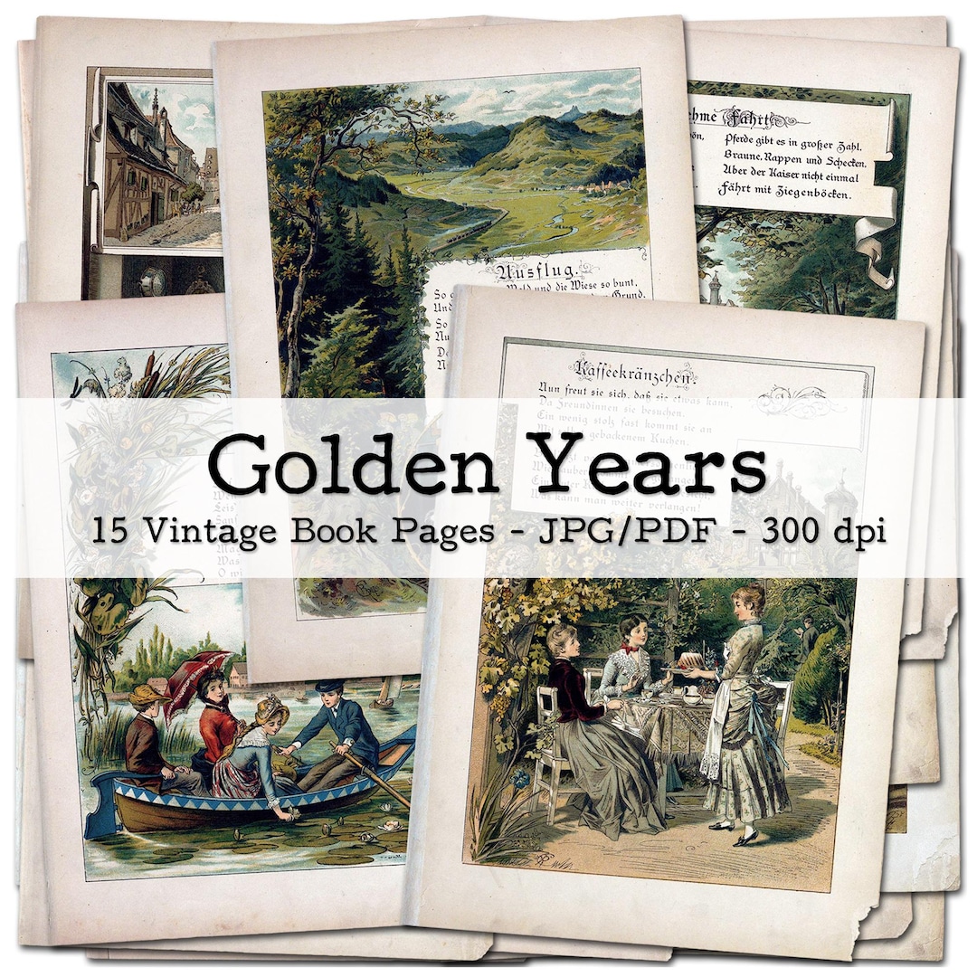 Vintage Book Pages | Illustrations and Rhymes for Children | Ephemera ...